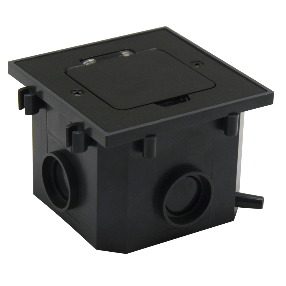 Лючок для установки 1 модуля 45х45мм, IP44, квадратный, с квадратной крышкой, цвет антрацит, Donel