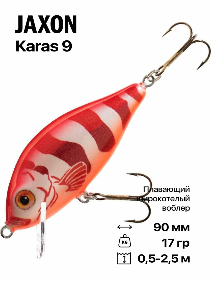 Воблер Jaxon Karas 9 F, 90 мм, 17 гр, #RE