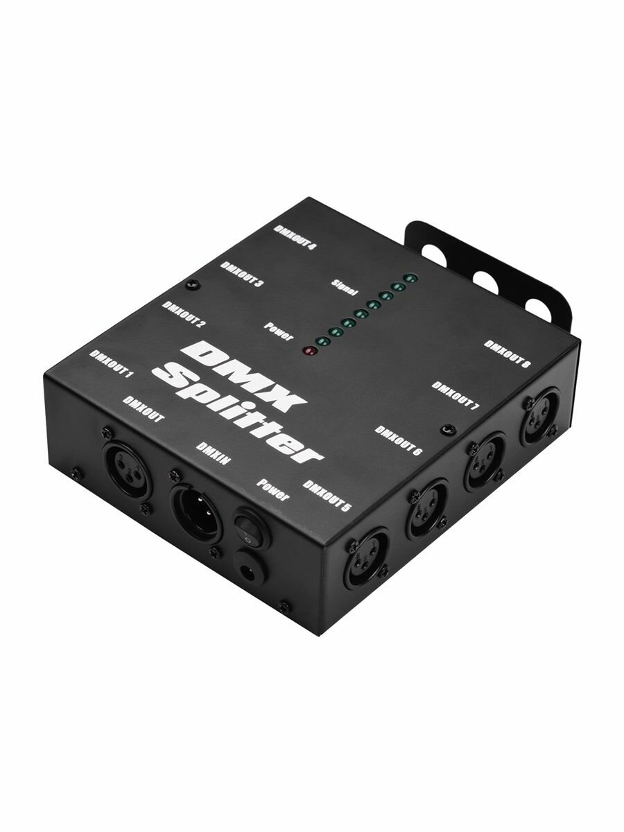 8-канальный разветвитель сигнала, односторонний вход для освещения сцены, высококачественный усилитель сигнала-распределитель для живых выступлений и мероприятий