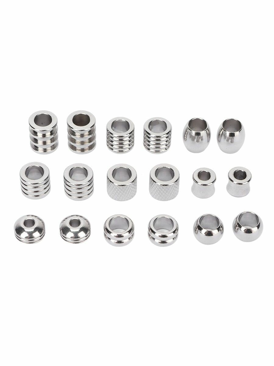 Бусины для волос из нержавеющей стали, 18 шт, бусины Viking Dread высокой твердости, идеальный размер, простой дизайн, широкое применение, аксессуары для дред