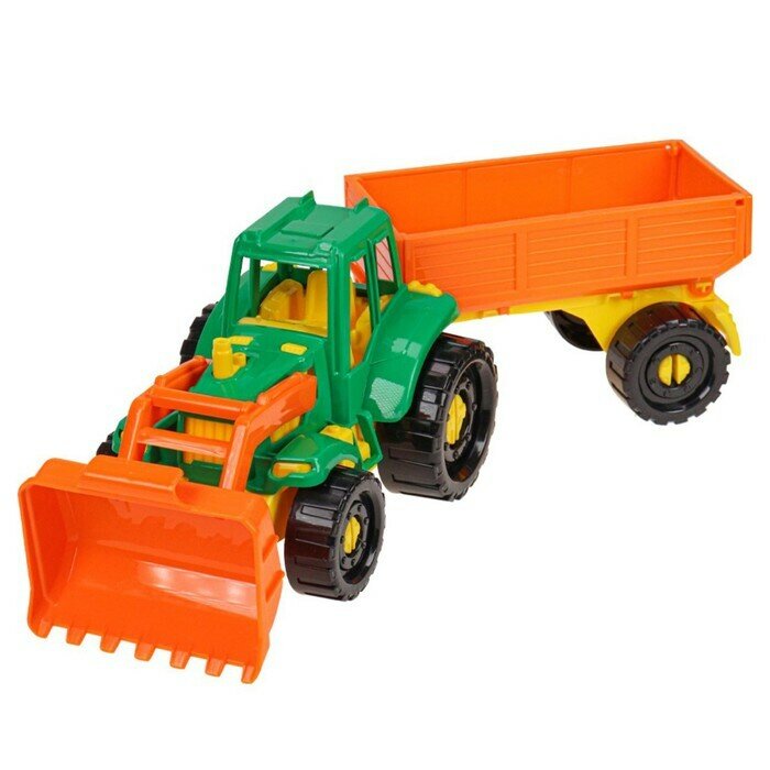 Трактор Рыжий кот "Иван", бульдозер с бортовым прицепом, фермерский И-2395
