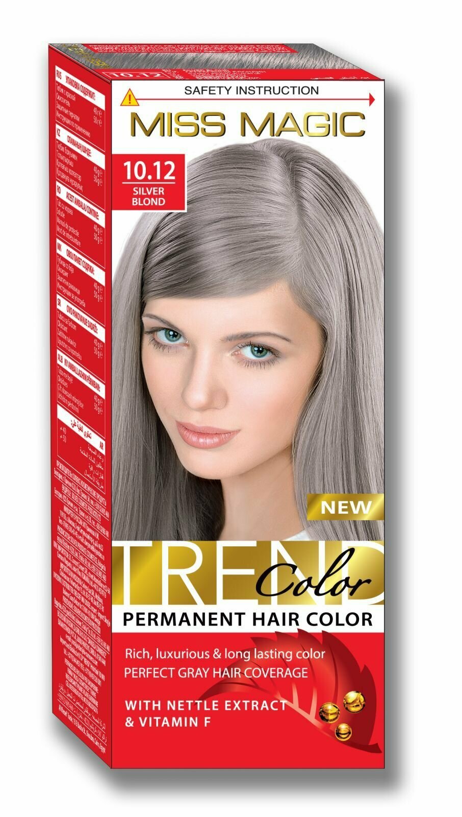Краска для волос Miss Magic 10.12 Серебряный, краска 40 г, окислитель 50 г, перчатки