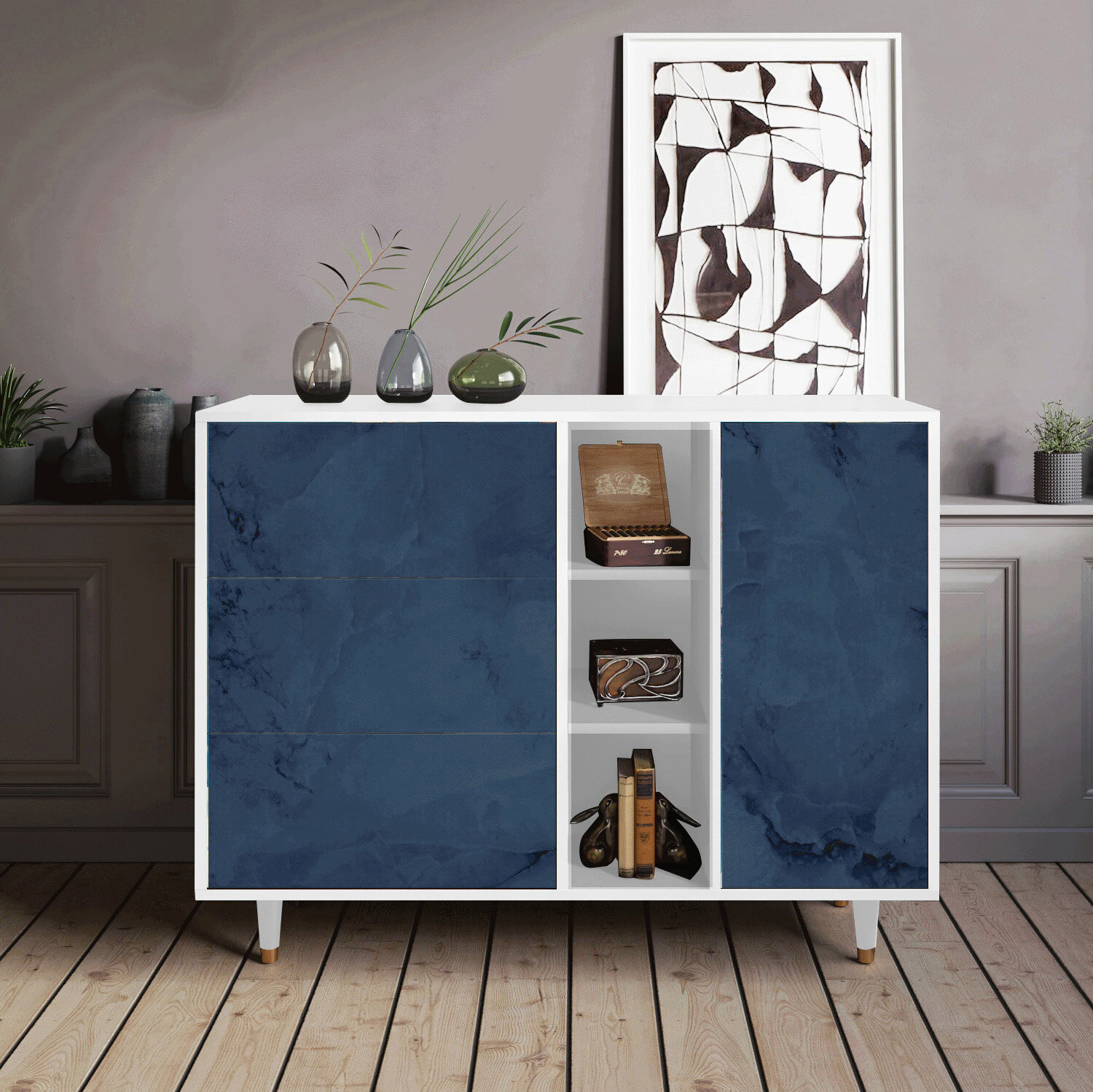 Комод - STORYZ - BS2 Endless Galaxi, Разер - 125 x 97 x 48 см , Цвет корпуса - Белый