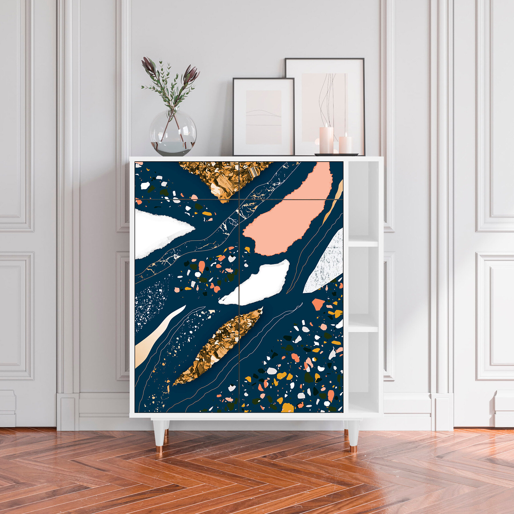 Комод - STORYZ - BS6 Nude Iceberg, Размер - 94 x 110 x 41 см, Цвет корпуса - , Белый