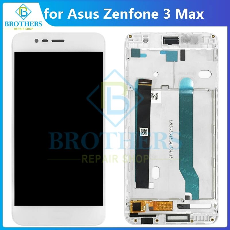 Экран для ASUS Zenfone Pegasus 3, ZC520TL, X008D, ЖК-дисплей с рамкой, сенсорный White with Frame