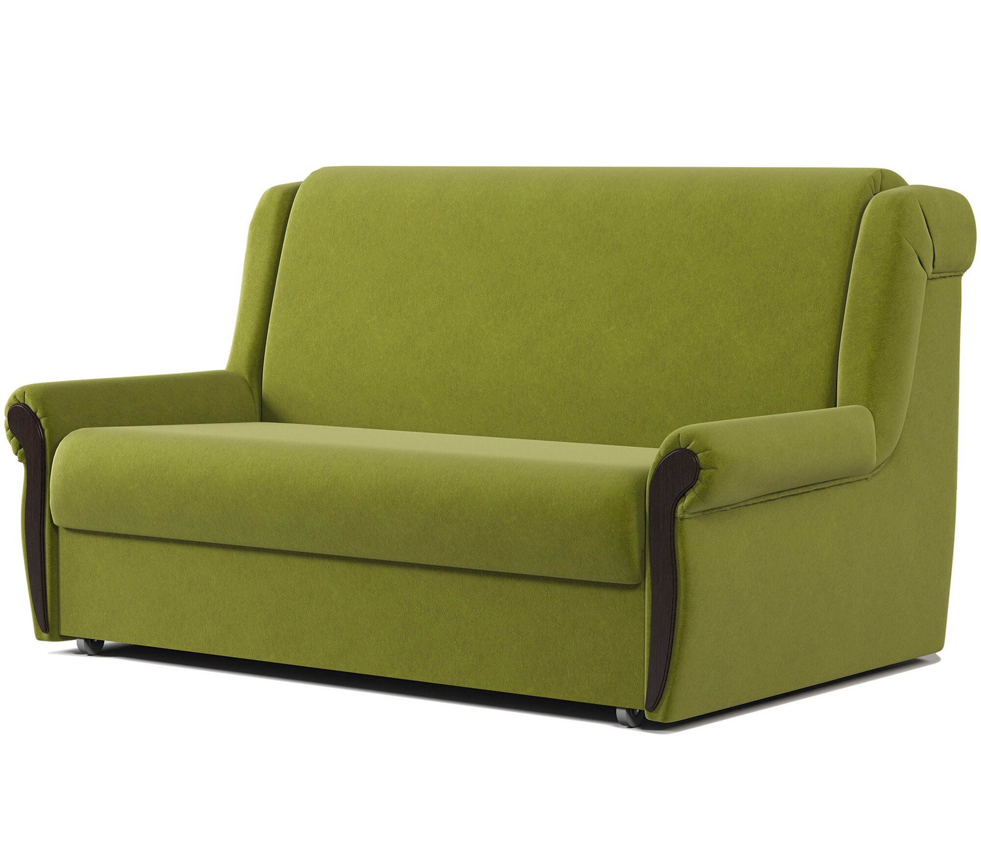 Диван-кровать Шарм-Дизайн Аккорд М 160х194 см, диван раскладной, аккордеон, прямой, велюр Дрим эппл