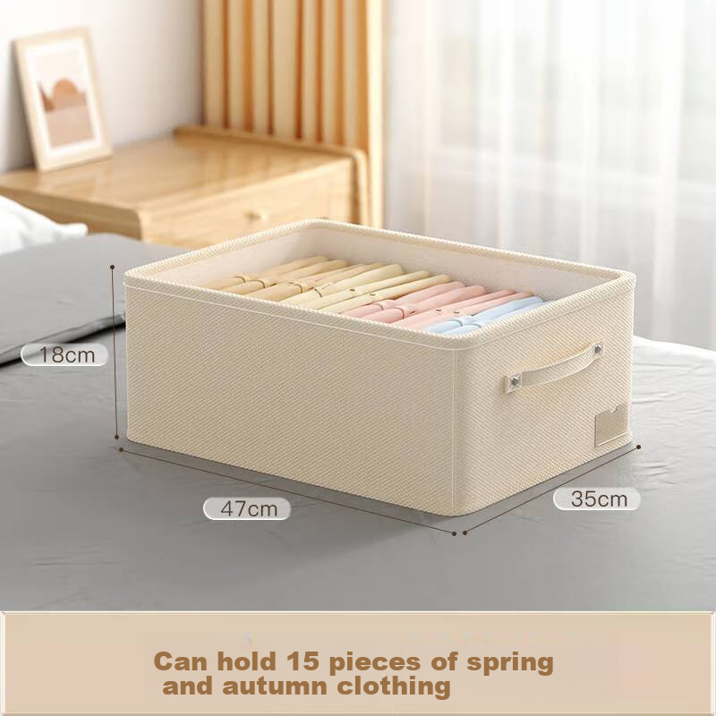 Jiabangshuo Fabric Storage Box, Household Drawer Wardrobe Clothes Pants Divider Organizer, Large Size, 2-Pack
