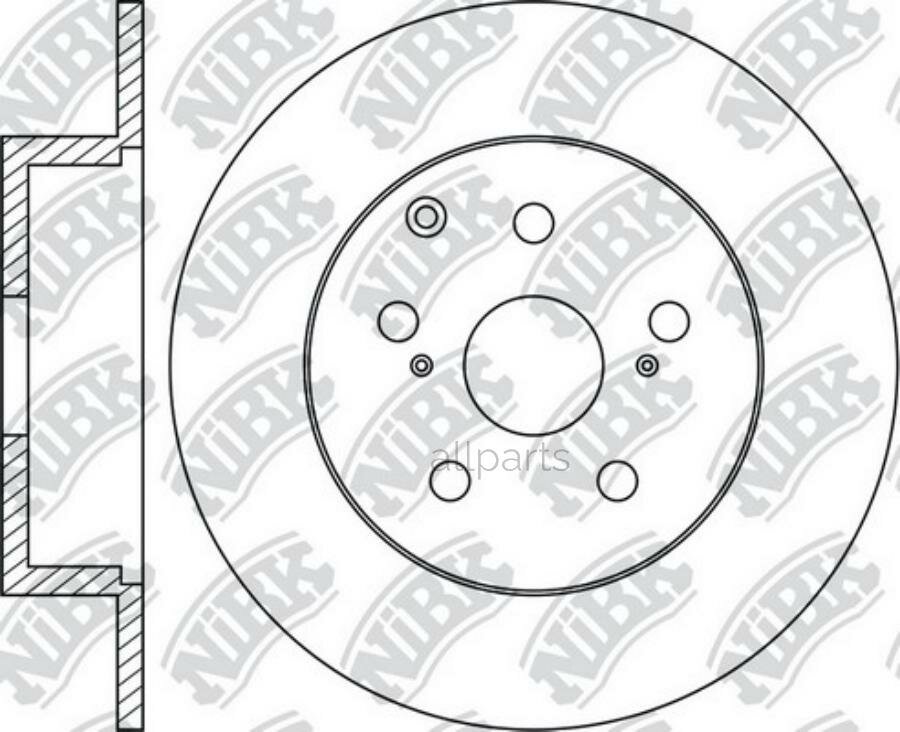 NIBK RN1254 Диск тормозной TOYOTA WISH 1.8 2003 - 2009 TOYOTA WISH 2.0 2003 - 2009