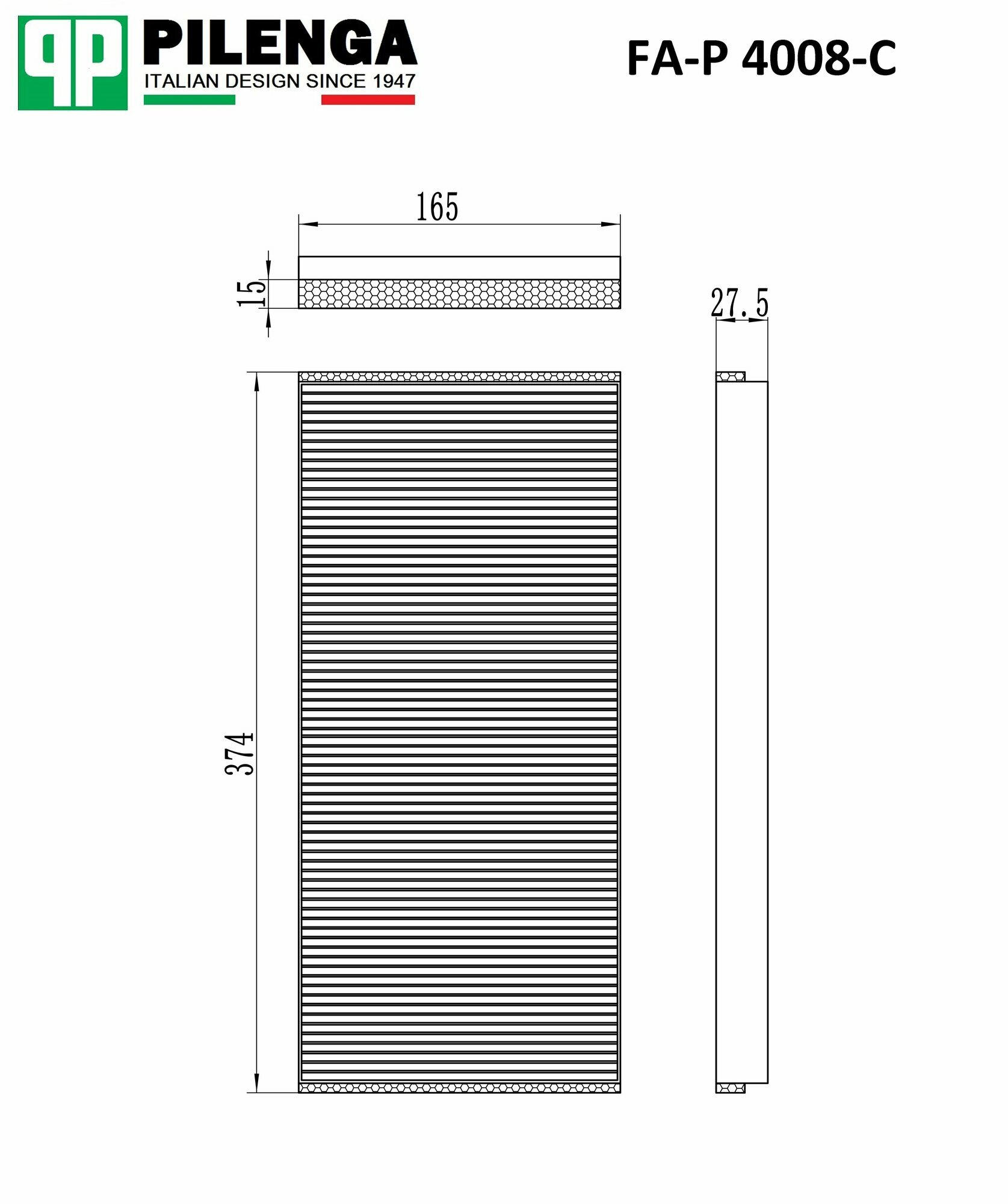 Pilenga фильтр салонный угольный sprinter classic 909 fap4008c