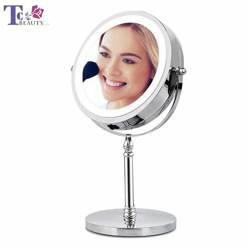 10-кратное увеличение косметическое зеркало со светодиодной подсветкой