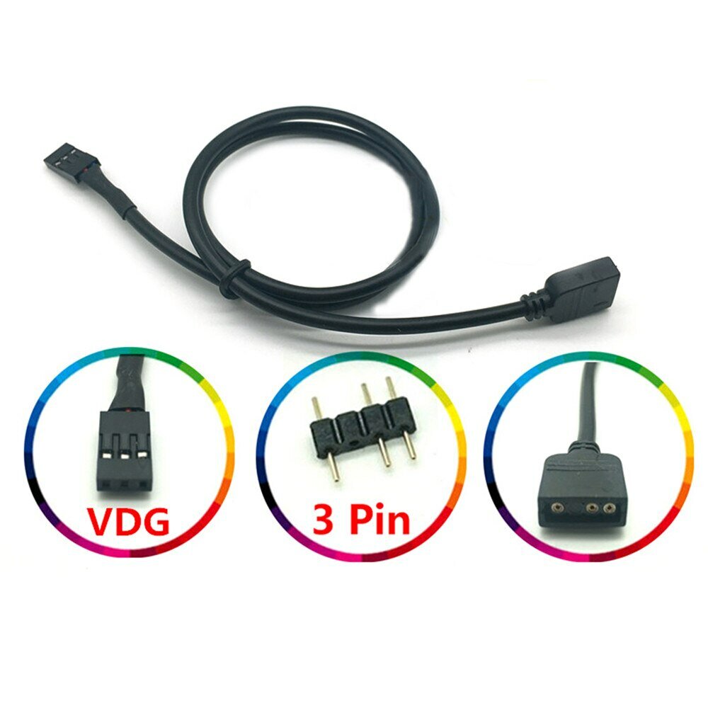 Запасной 5V 3PIN RGB VDG конверсионный кабельный разъем с 3-контактным гнездом для материнской платы GIGABYTE