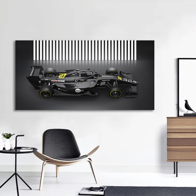 Картина авто / формула 1, картины на стену для интерьера / мужчине, мальчику, 40х80 см.