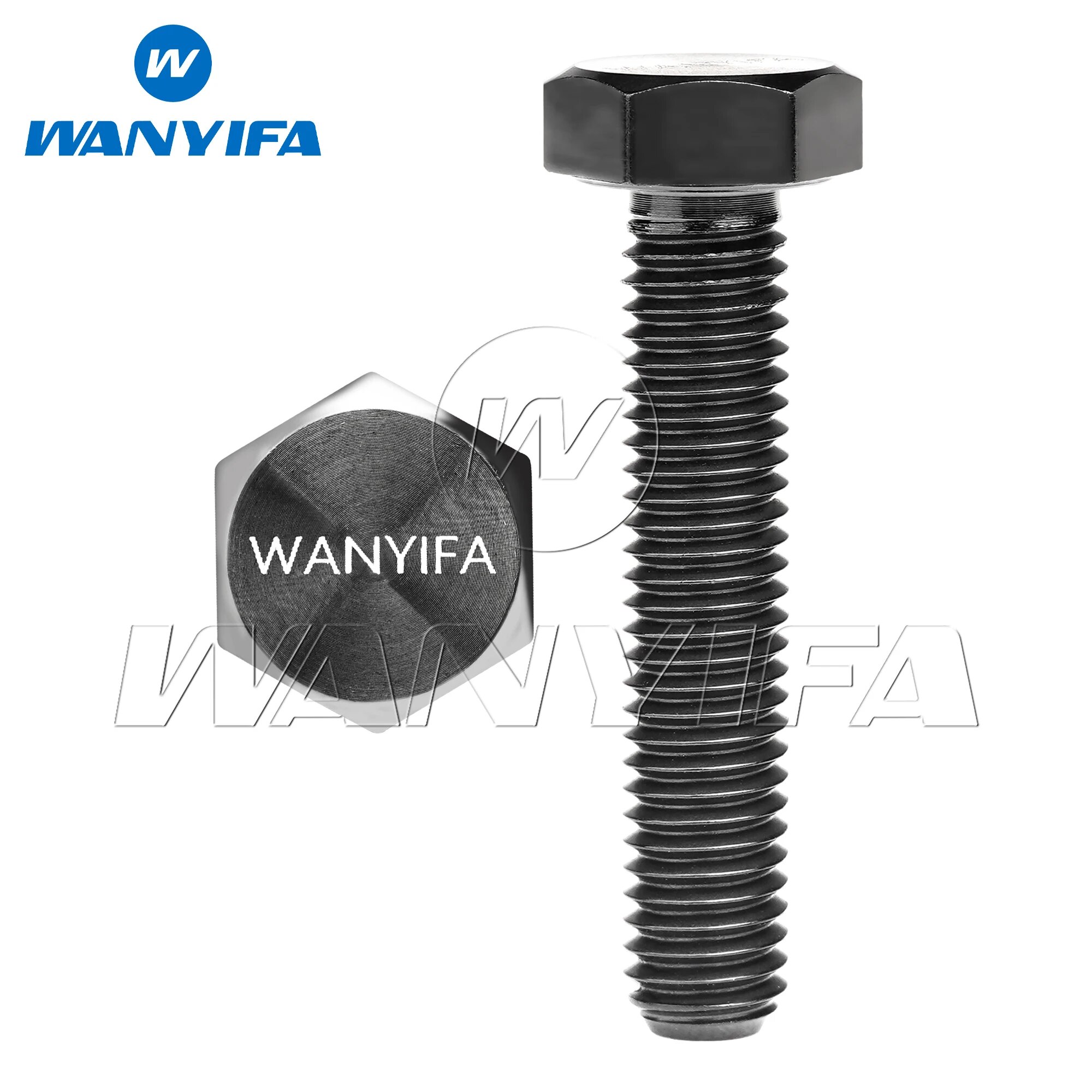 Титановые болты Wanyifa M6/M8/M10 DIN933 Black, M6x25mm