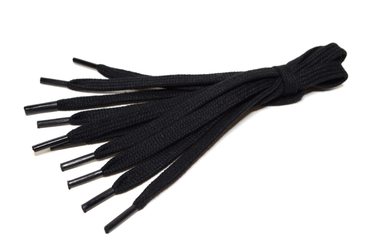 Gamma' ХБ-321/8 хлопковые шнурки 8 мм длина 100 см №02 черный для повседневной обуви