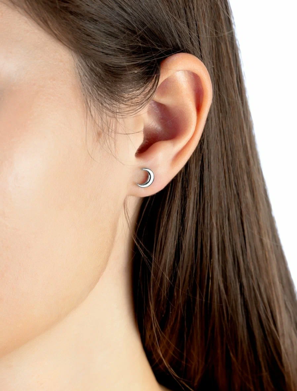 Серьги пусеты, серебро, 925 проба, родирование