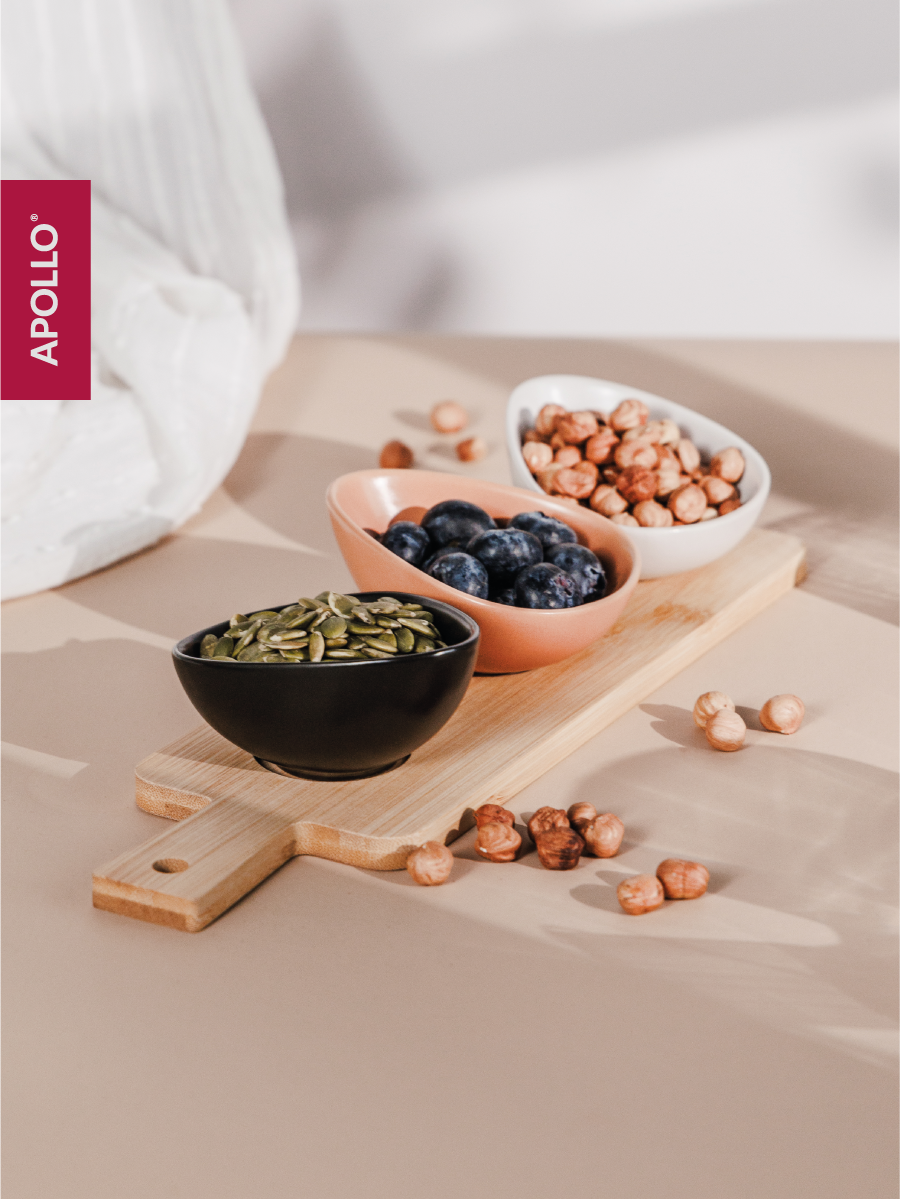 Менажницы Apollo, керамика, 3 предмета, с деревянной подставкой