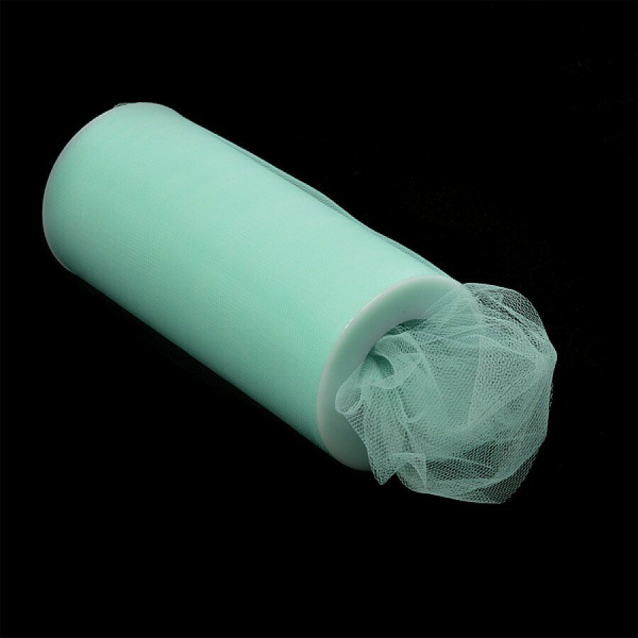 Фатин средней жесткости в шпульках,100% нейлон, TBY.C шир.150мм цв.35 морская волна уп.22.86м