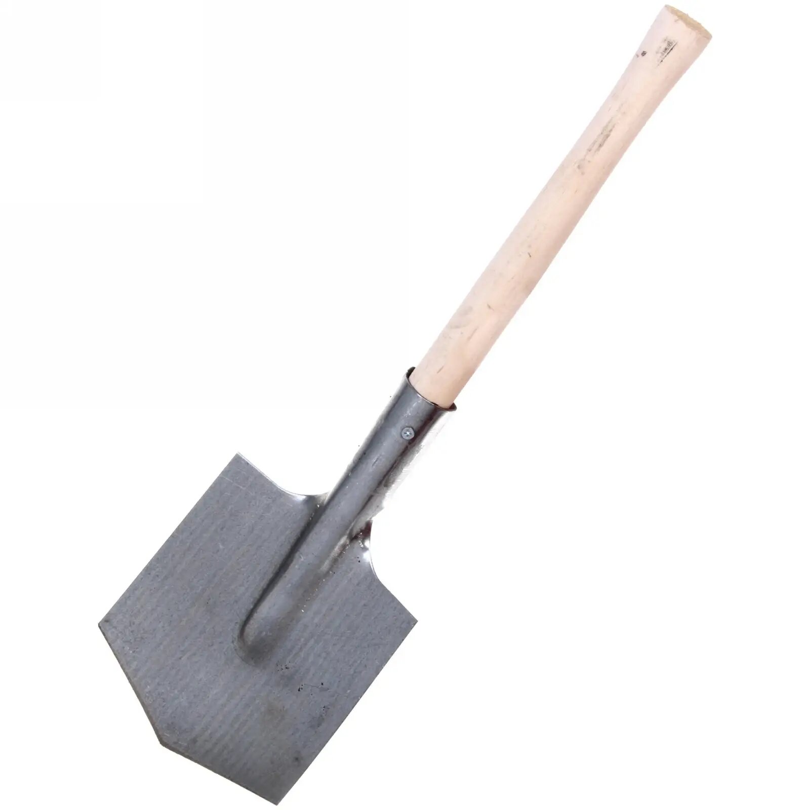 Лопата садово-автомобильная стальная, оцинкованная, с деревянной ручкой, 100 см