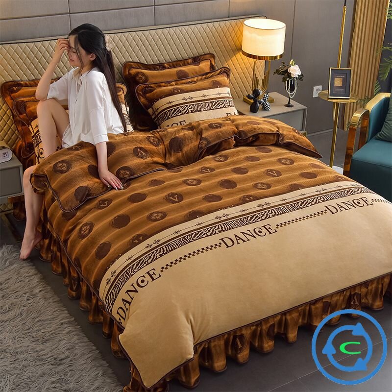 Комплект постельного белья, Фланель, Семейный, наволочки 48x74