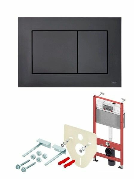 Инсталляция TECE для унитаза кнопка чёрный матт