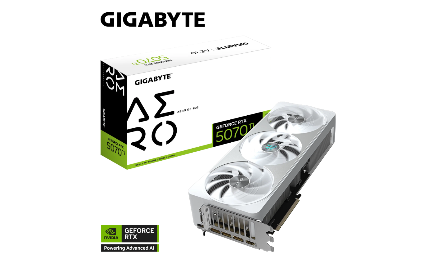 Видеокарта GIGABYTE GeForce RTX 5070 Ti AERO OC 16GB (GV-N507TAERO OC-16GD)