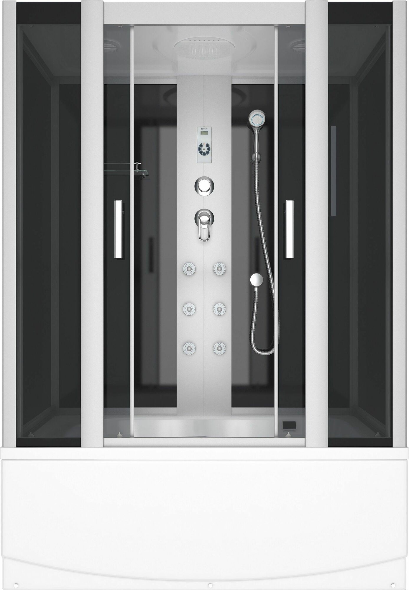 Душевой бокс ERLIT 170х80х215 см с высоким поддоном тонированное стекло, прямоугольный