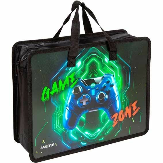 Папка с ручками А4 для тетрадей изо и технологии Gamer с расширением 10 см