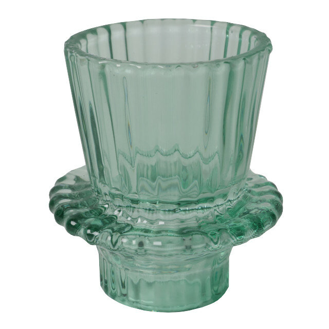 Подсвечник MAXIJOY "Emerald", стекло, зеленый, настольный, 1 свеча