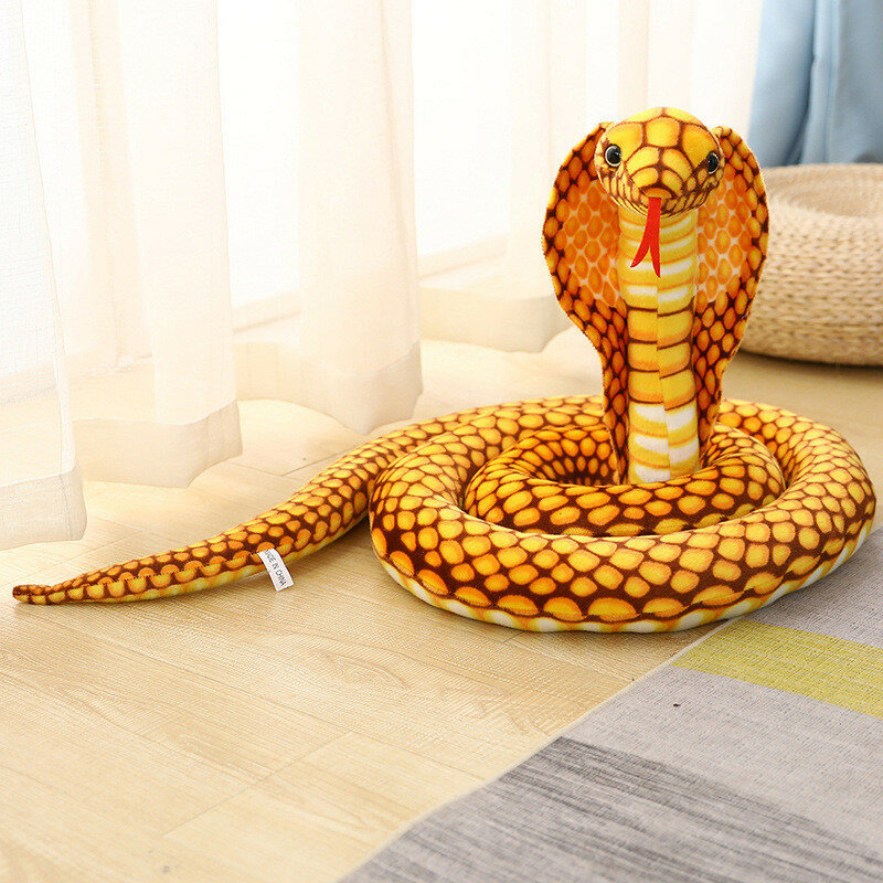 Cobras plush doll with soft fabric multiple styles for kids room or collector display yellow 80cm