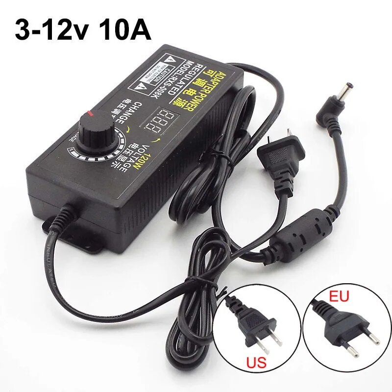 Регулируемый блок питания QvvCev 3-24В 1-10А ЕС, 3V-12V 10A