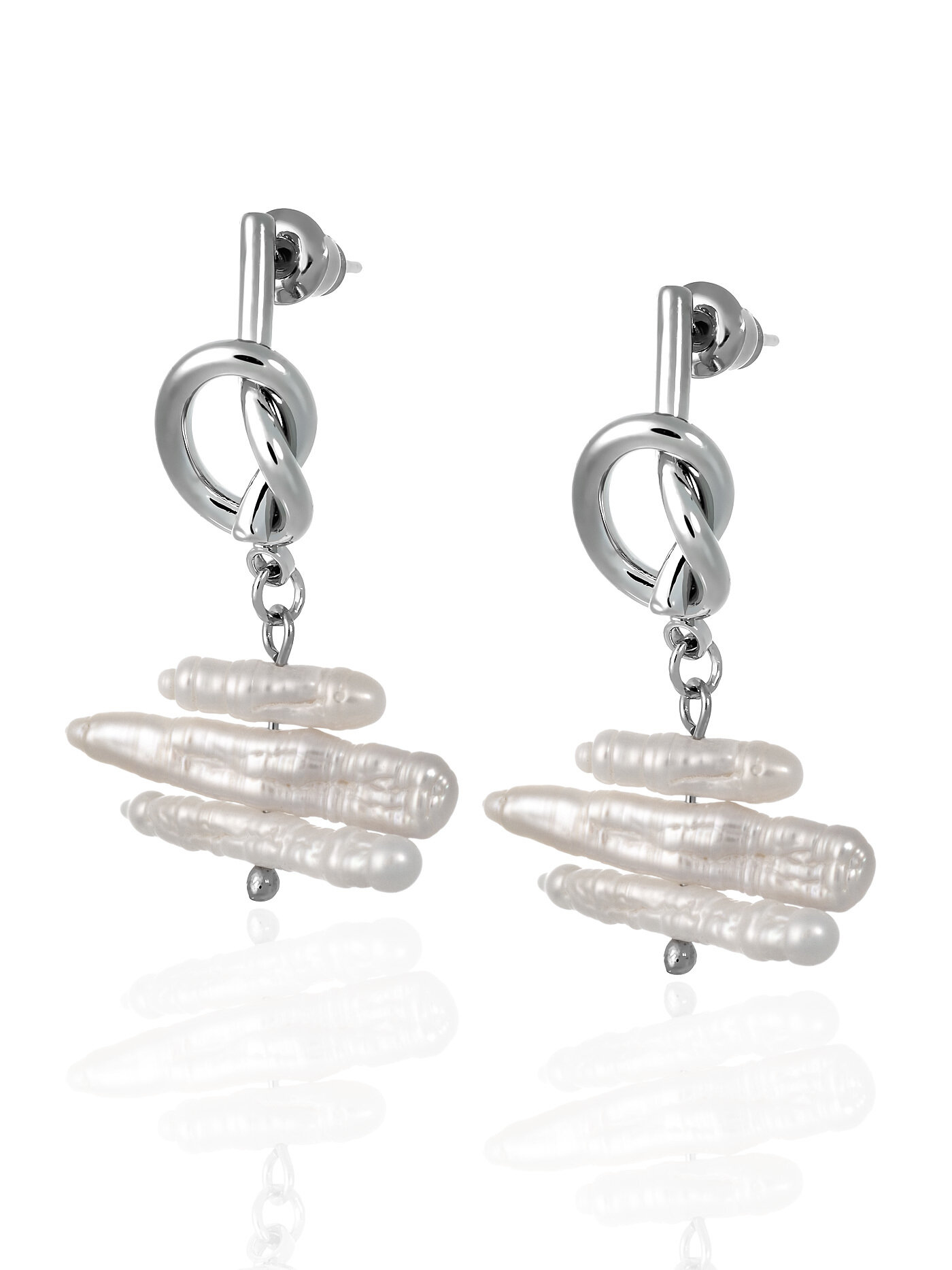 Серьги с подвесками, жемчуг барочный