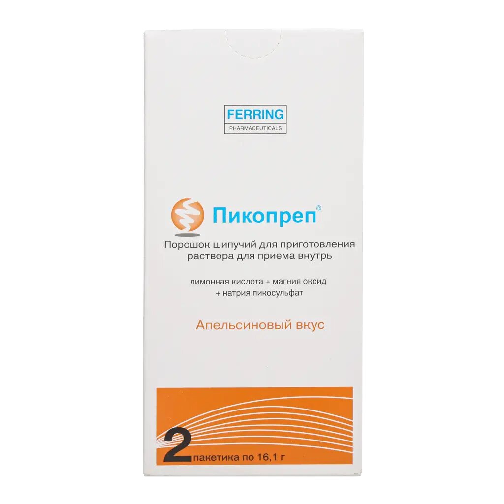 Пикопреп порошок шипучий д/приг раствора для приема внутрь пакетики по 16,1 г 2 шт