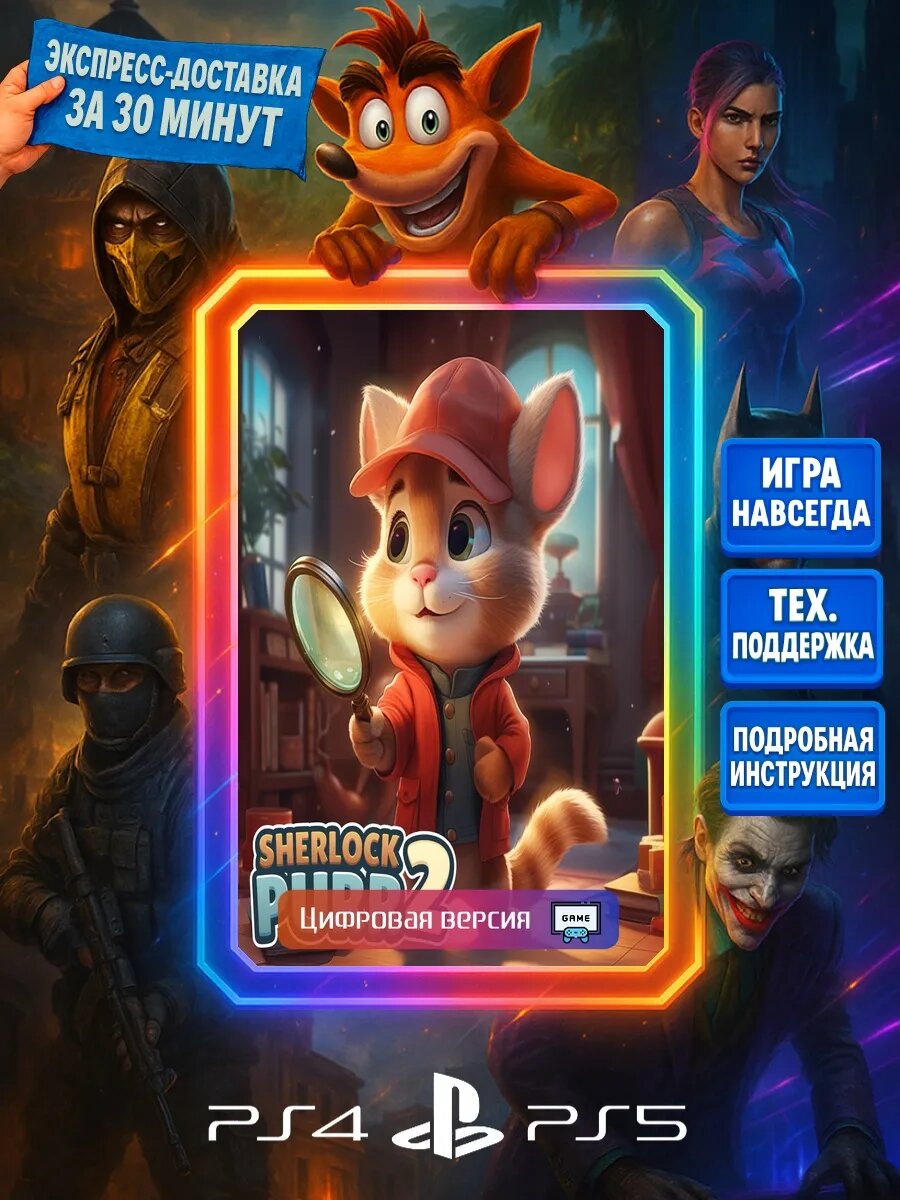 Sherlock Purr 2 PS4/PS5 | Моментальная доставка | английский язык | стратегии