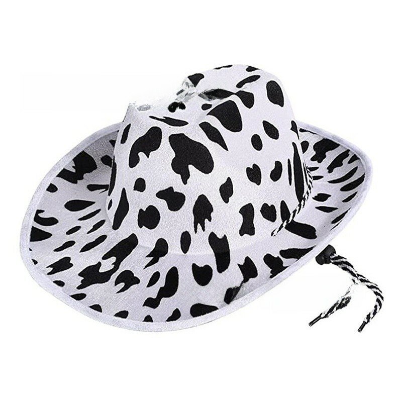 Cowboy hat pink cotton with pearl edge and star decor for cosplay and festive gatherings style n