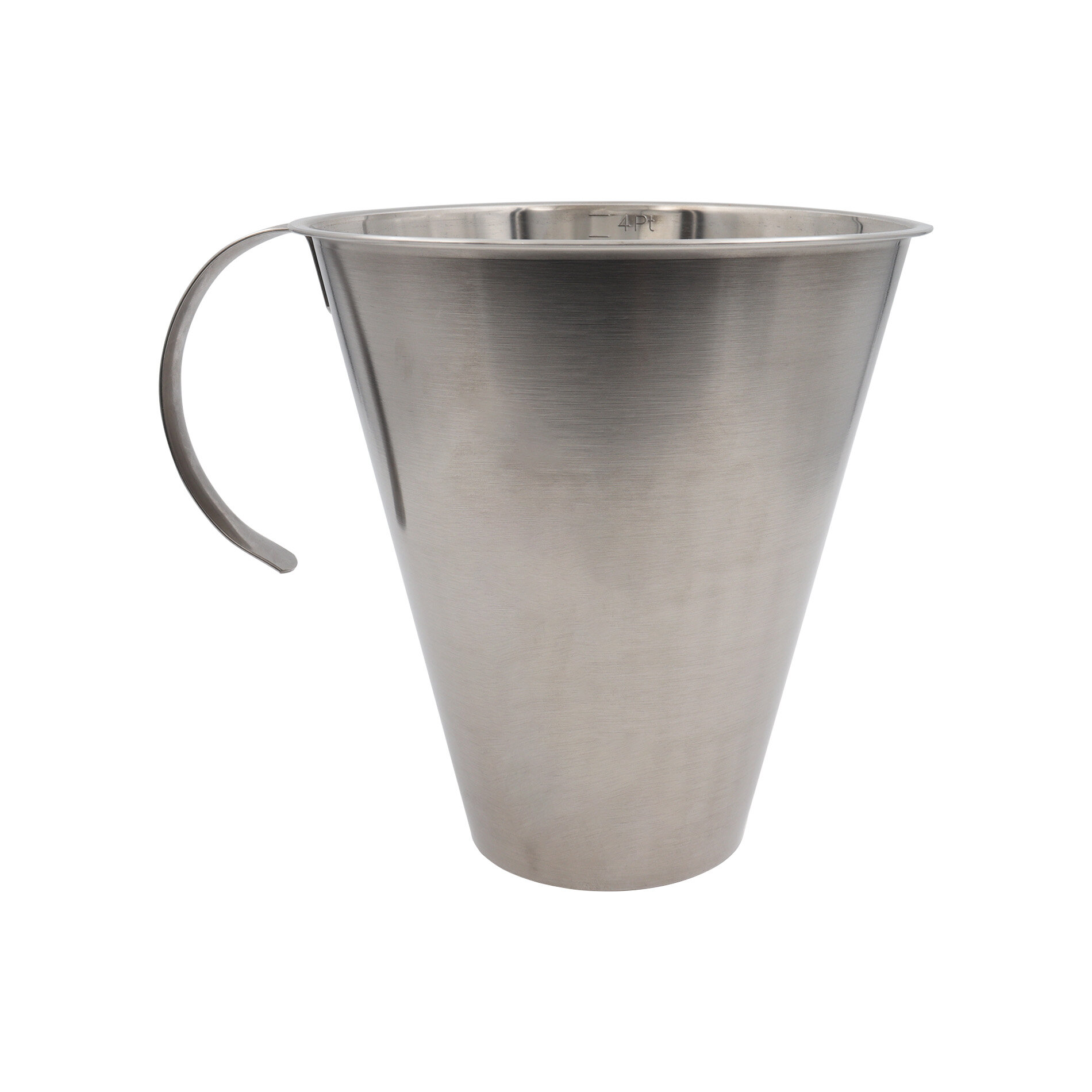 Стакан мерный для жидкостей и муки, 2 л, 17х19 см, нержавеющая сталь, Paderno.