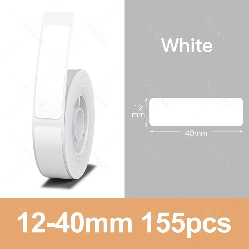 Термобумажные самоклеящиеся этикетки NIIMBOT для мини-принтера D11 D101 D110, Белые Водонепроницаемые Стикеры, цветные рулоны кабельной ленты