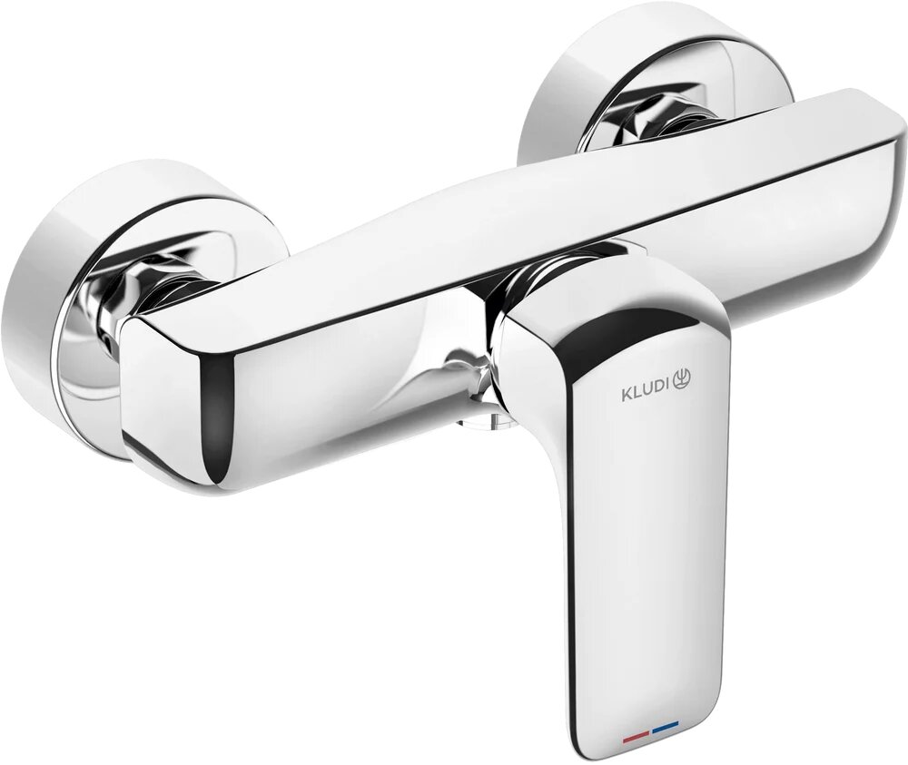 Смеситель для душа Kludi Ameo 417100575 хром, глянцевый, настенный, латунный, однорычажный, без лейки, смеситель для ванны с душем