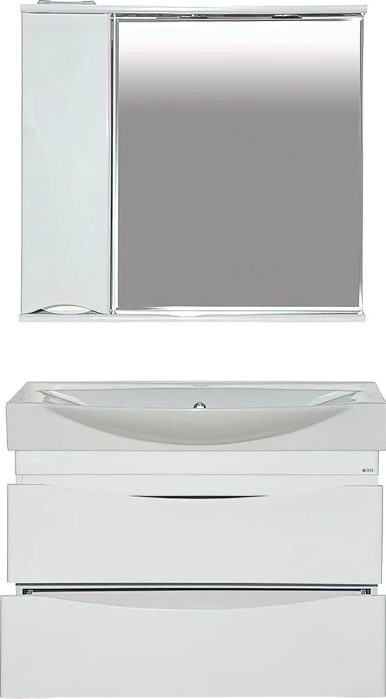 Мебель для ванной комнаты Misty Элвис 85 подвесная, белая