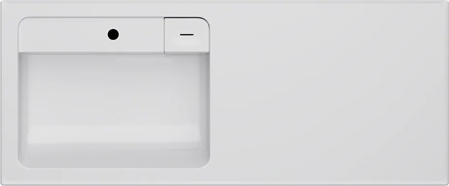 Раковина над стиральной машиной AM.PM X-Joy M85AWPL1201WG 120 L прямоугольная, белая, с правым крылом, на кронштейнах