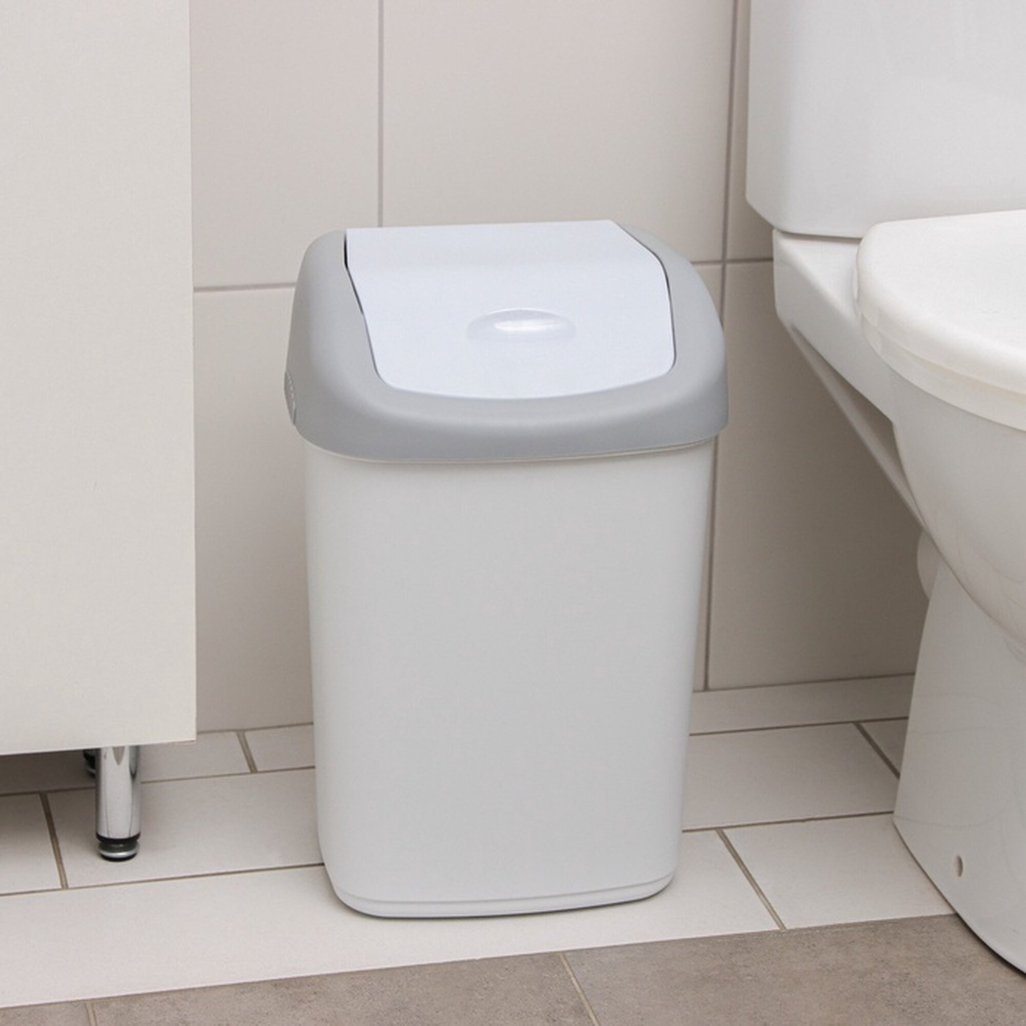 Товары для дома Полимербыт Контейнер для мусора с крышкой, 14 л, цвет: микс