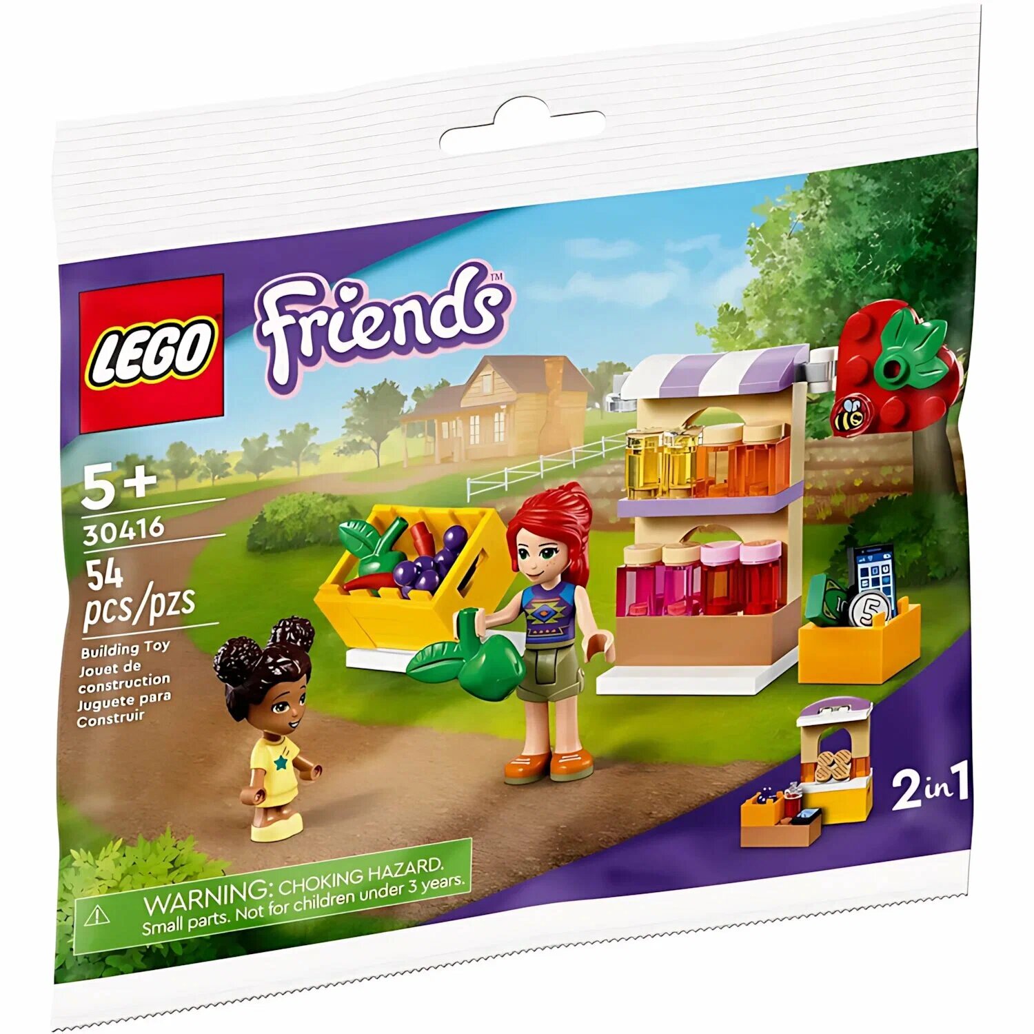 Конструктор LEGO Friends 30416 "Рыночный прилавок", для девочек, 54 детали, от 5 до 12 лет