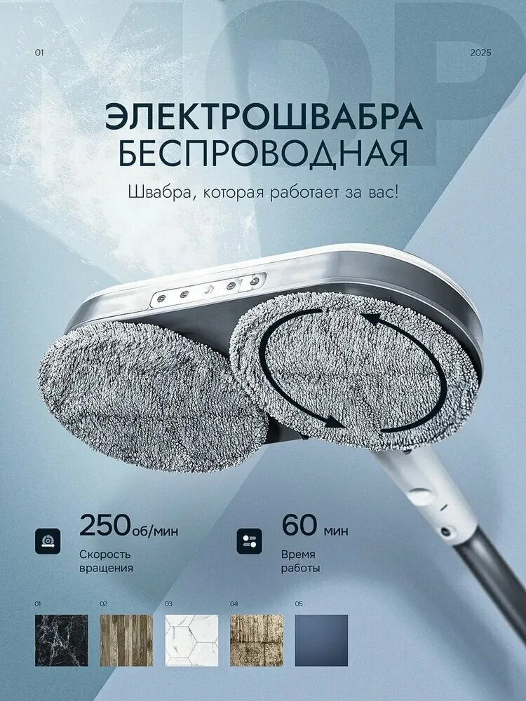 Mijia Электрошвабра Электрошвабра для мытья полов, белый