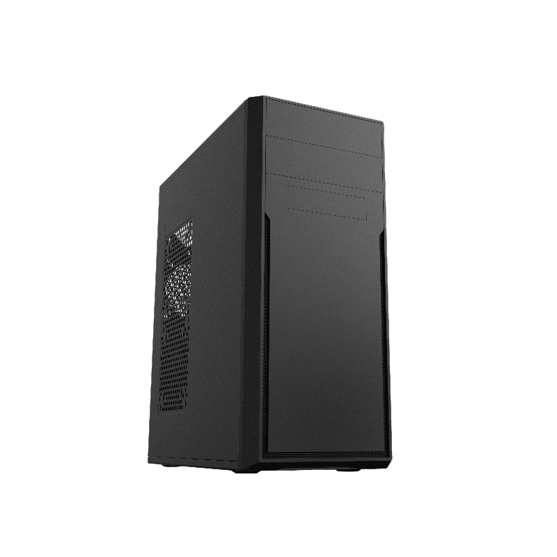 Foxline Корпус Miditower Foxline FL-302-FZ450-U32, ATX, черный (450Вт)