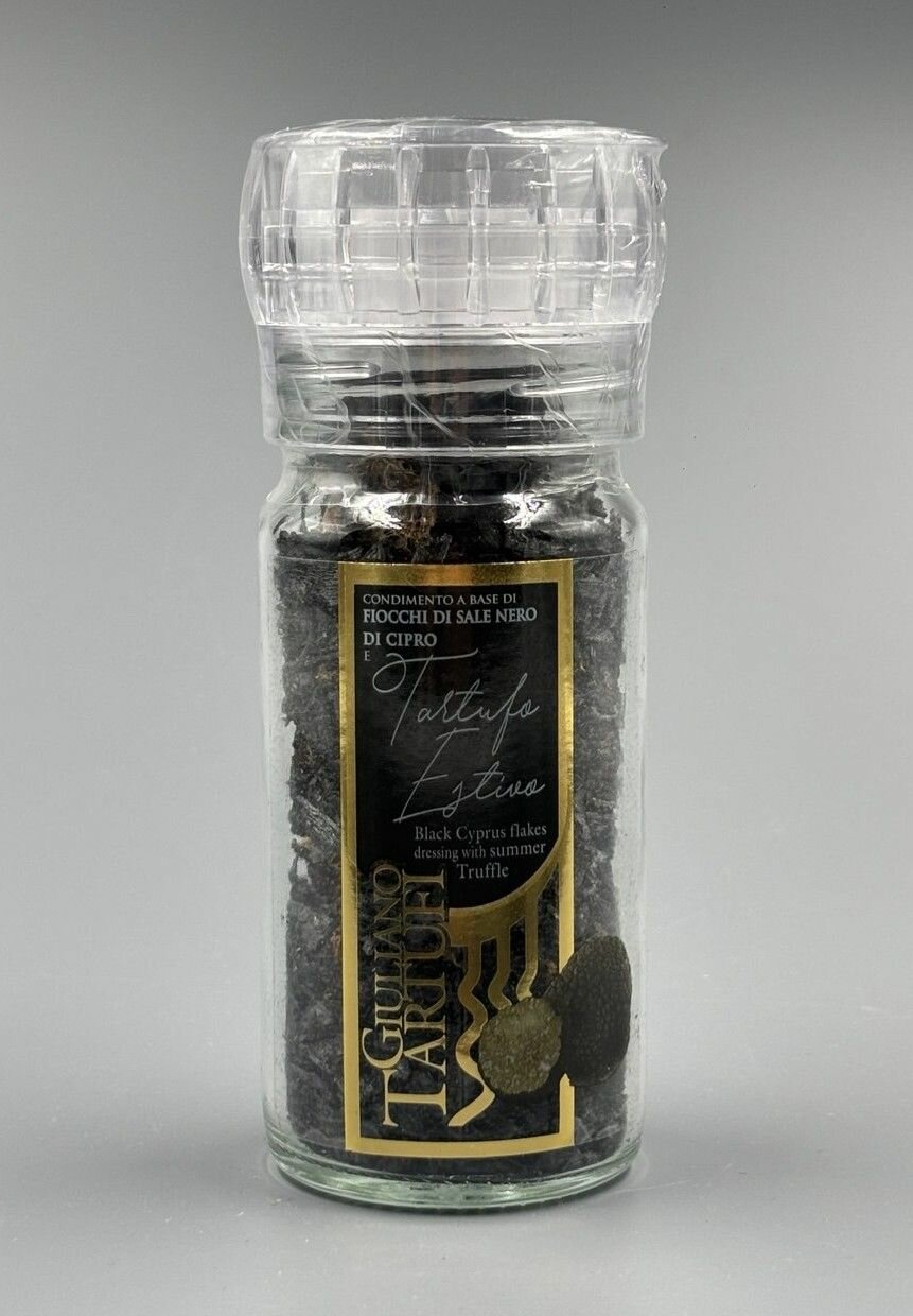 Приправа на основе хлопьев чёрной соли с Кипра и летнего чёрного трюфеля Tartufo Estivo, Giuliano Tartufi, 50 г, Италия