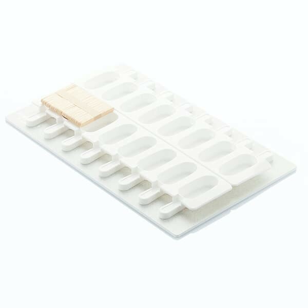 Форма для мороженого 16 ячеек (набор), 4 шт, силикон, 39✕11,8 см, белый (Martellato)