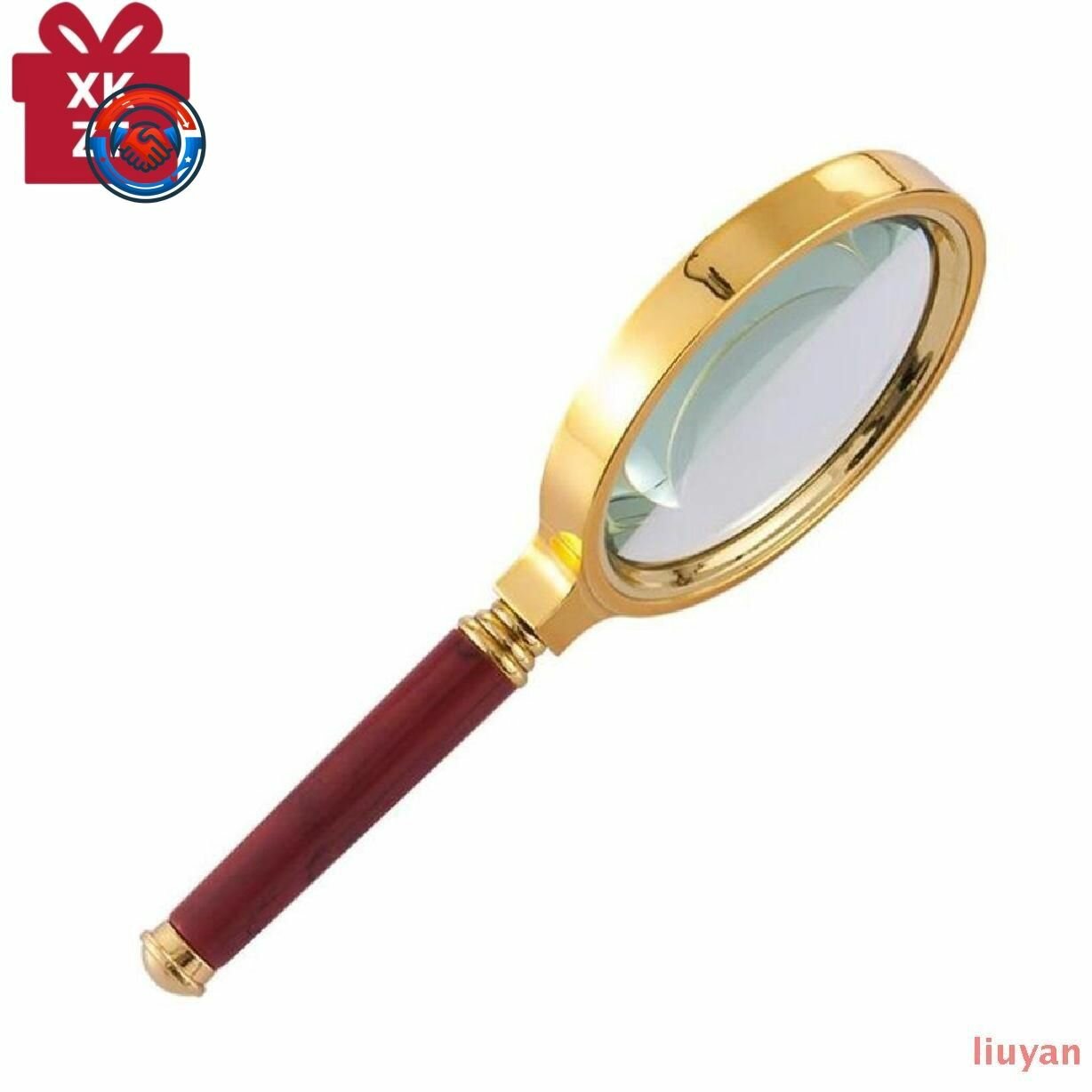 Ручная металлическая лупа с деревянной ручкой для чтения, рукоделия и изучения мелких деталей, компактная HD лупа для детей и пожилых
