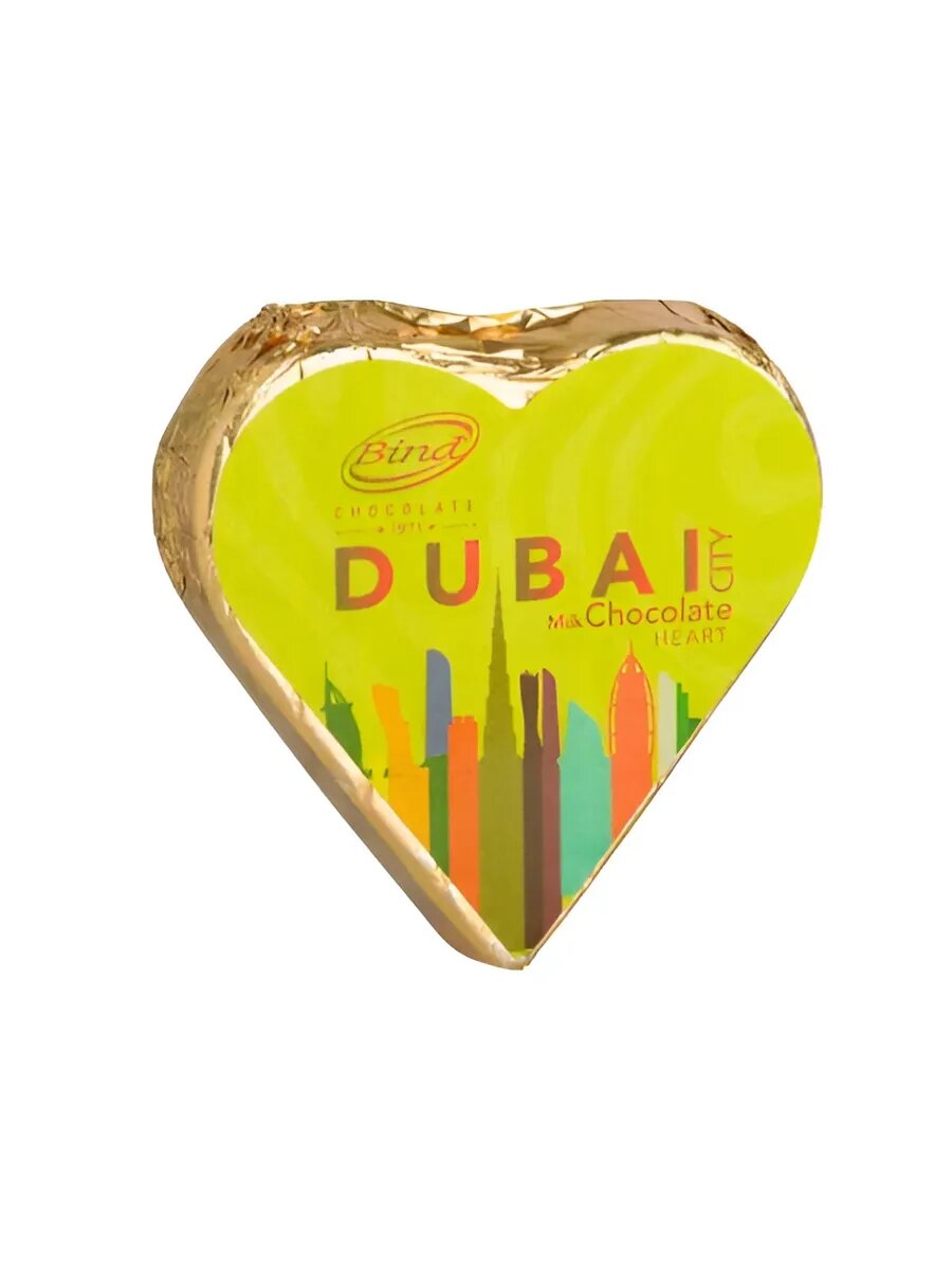 Шоколадное сердце BIND "дубай" с фисташковой начинкой и кадаифом 25г