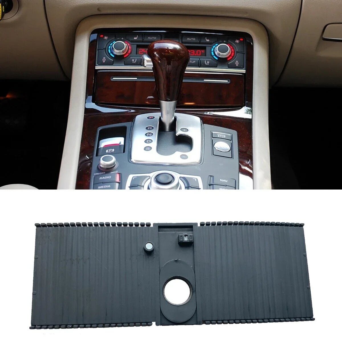 Для Audi A8 D3 S8 4E Quattro LHD 2003 2009 2010, новая внутренняя консоль, глухая крышка переключения передач, накладка на коробку передач 4E 1713187 A