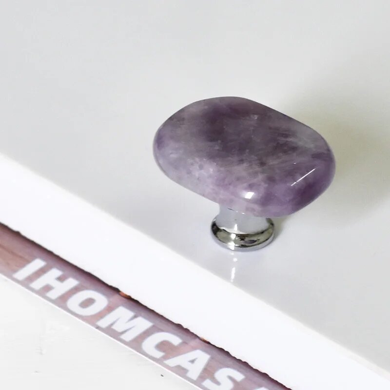 Ручки для шкафов IHOMCASA из хрустального стекла Amethyst 2