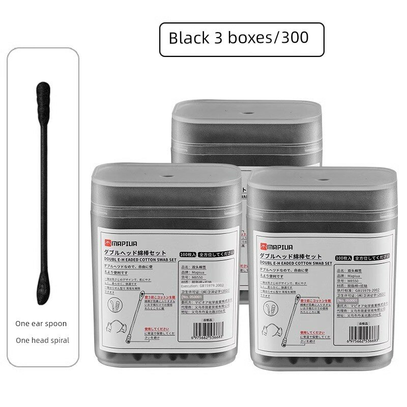 Японские двухсторонние ватные палочки для чистки ушей, одноразовые ушные палочки для взрослых, ватные палочки для